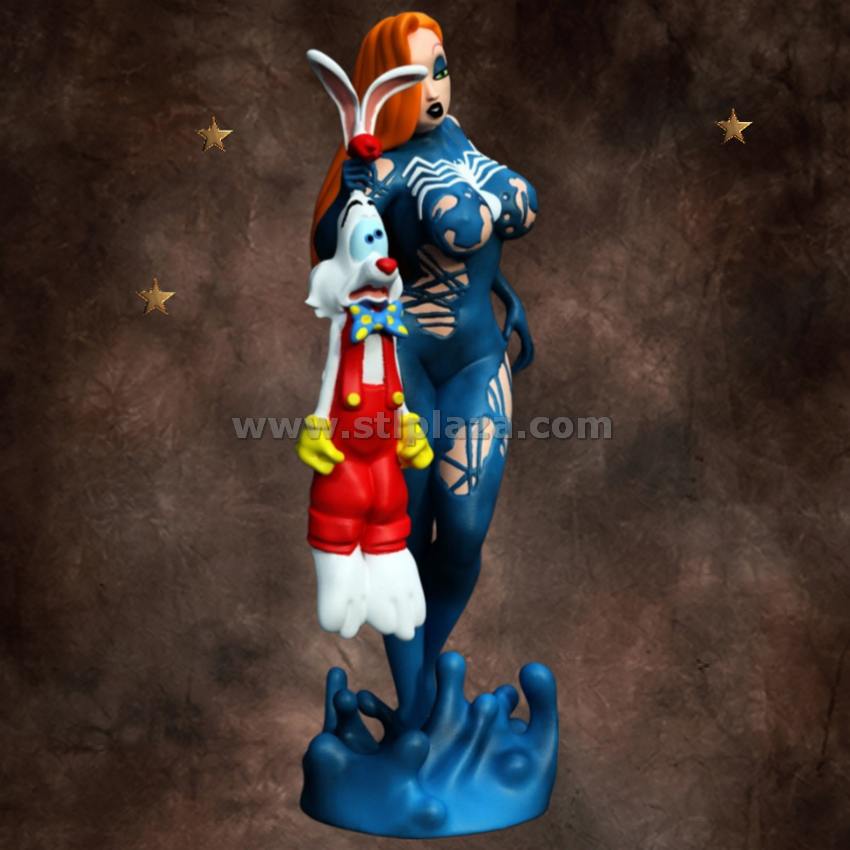 Jessica Venom With Rabit Printable Stl File - Stlplaza.com