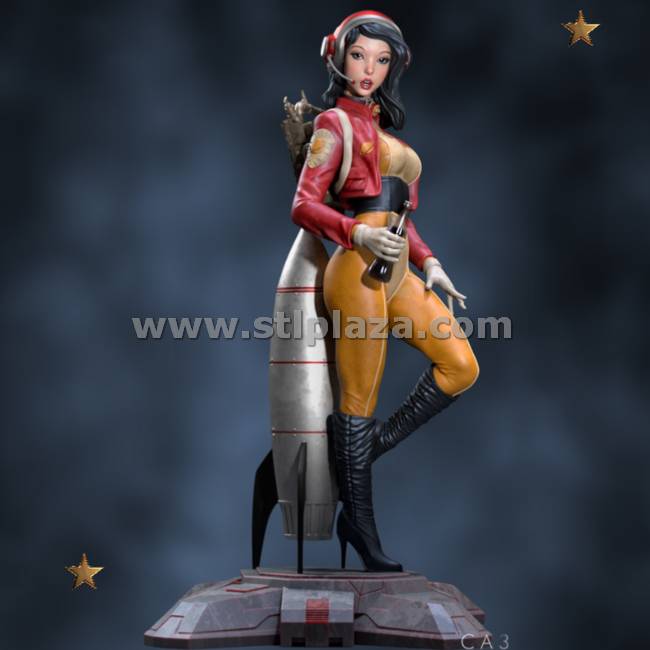 Retro Pinup Printable Stl File 1/9-1/12 - Stlplaza.com